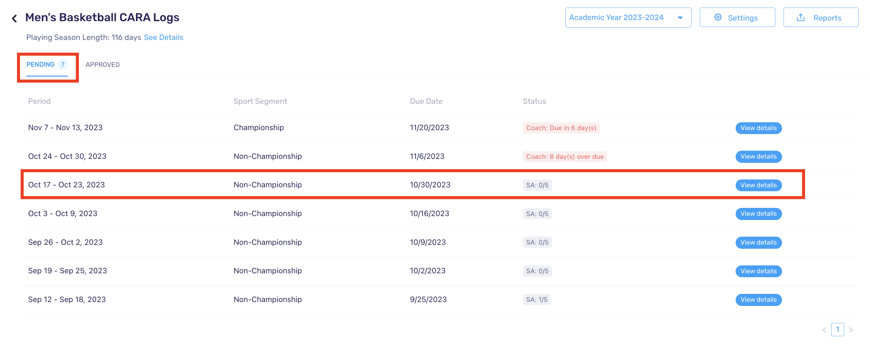 Review and approve CARA logs – Spry