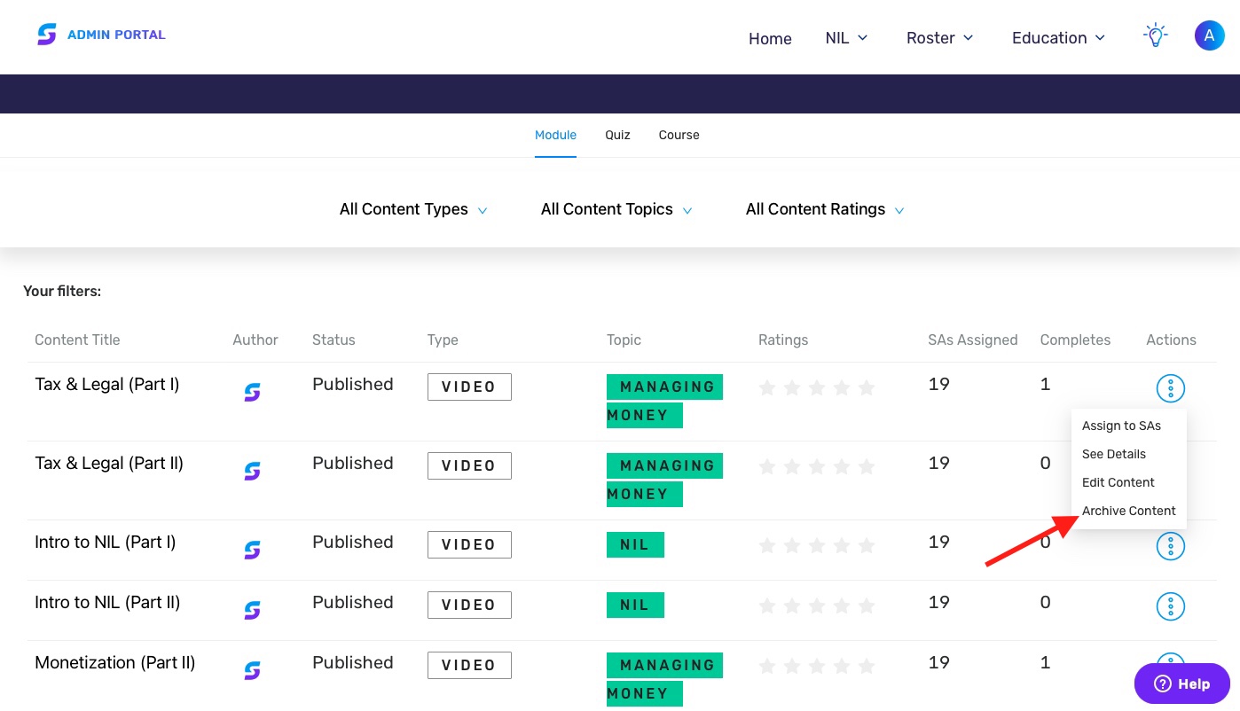 Archive Content – Spry