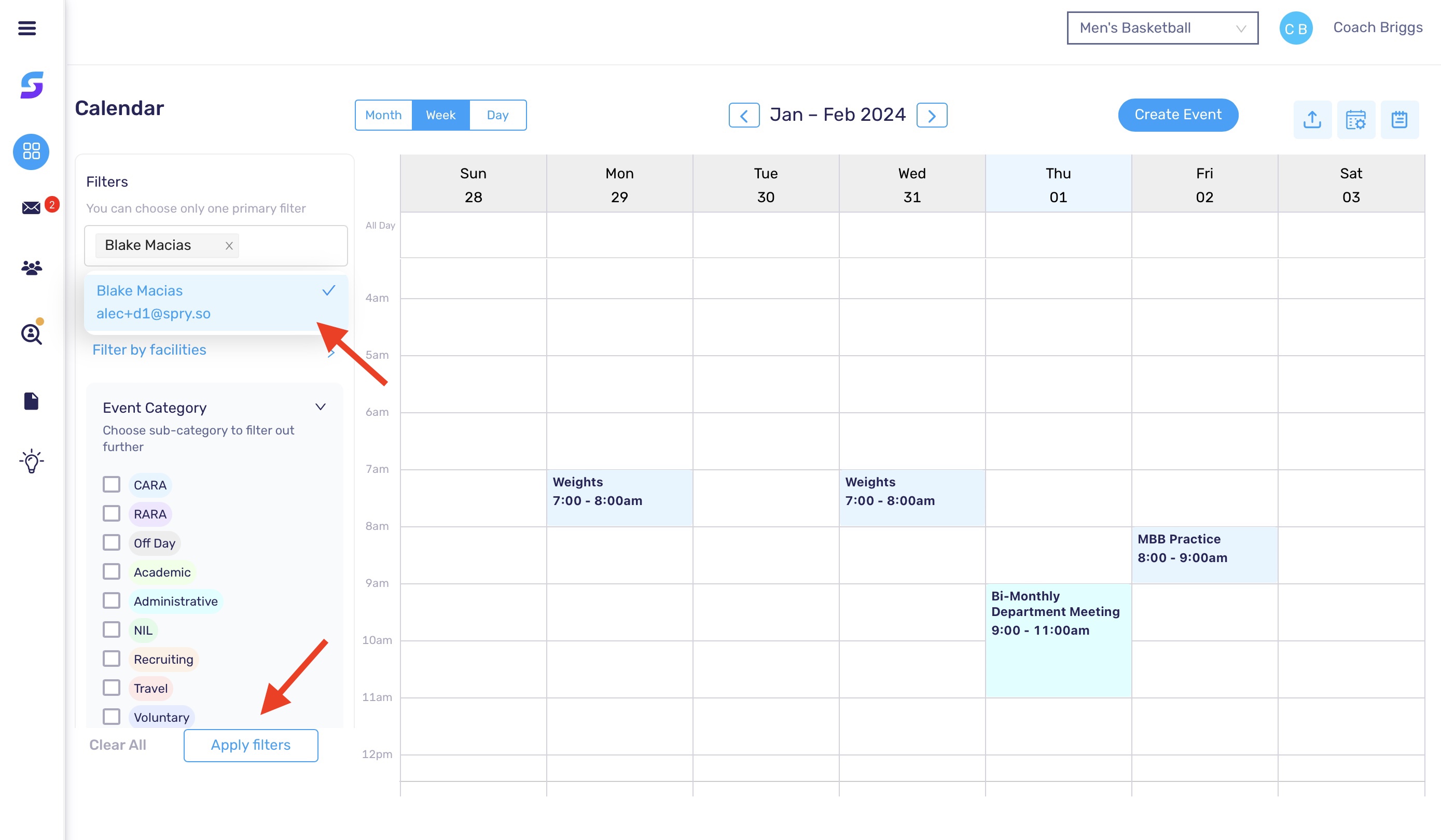 Search & View SA Schedule – Spry