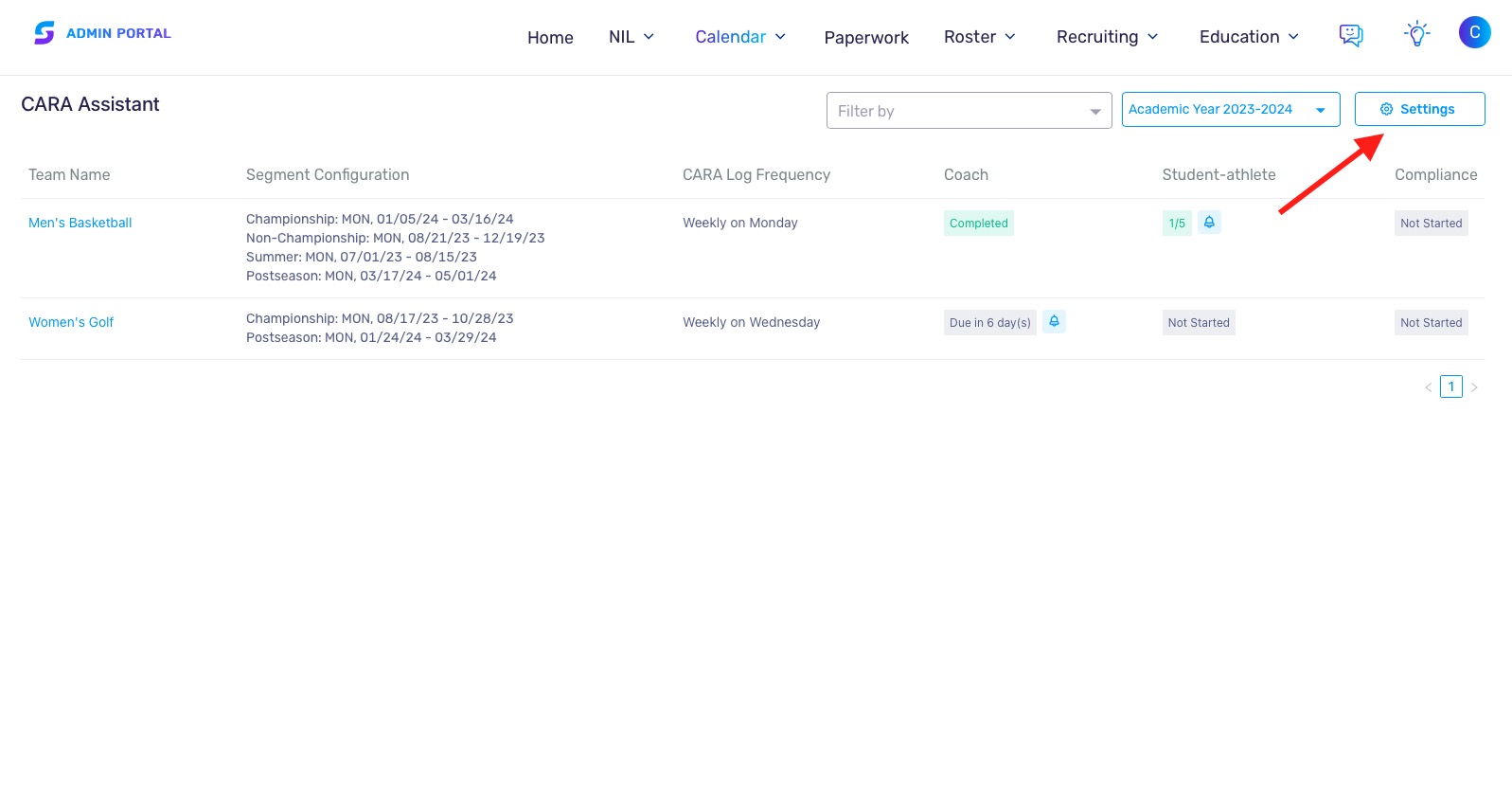 Configure CARA Log Settings – Spry