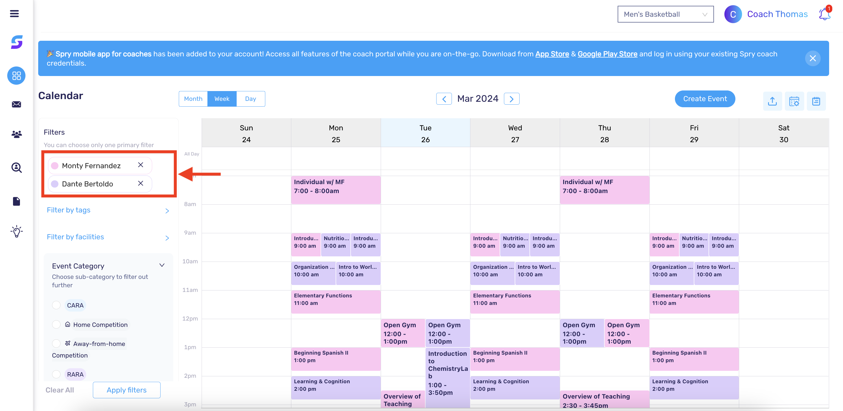 Search & View SA Schedule – Spry